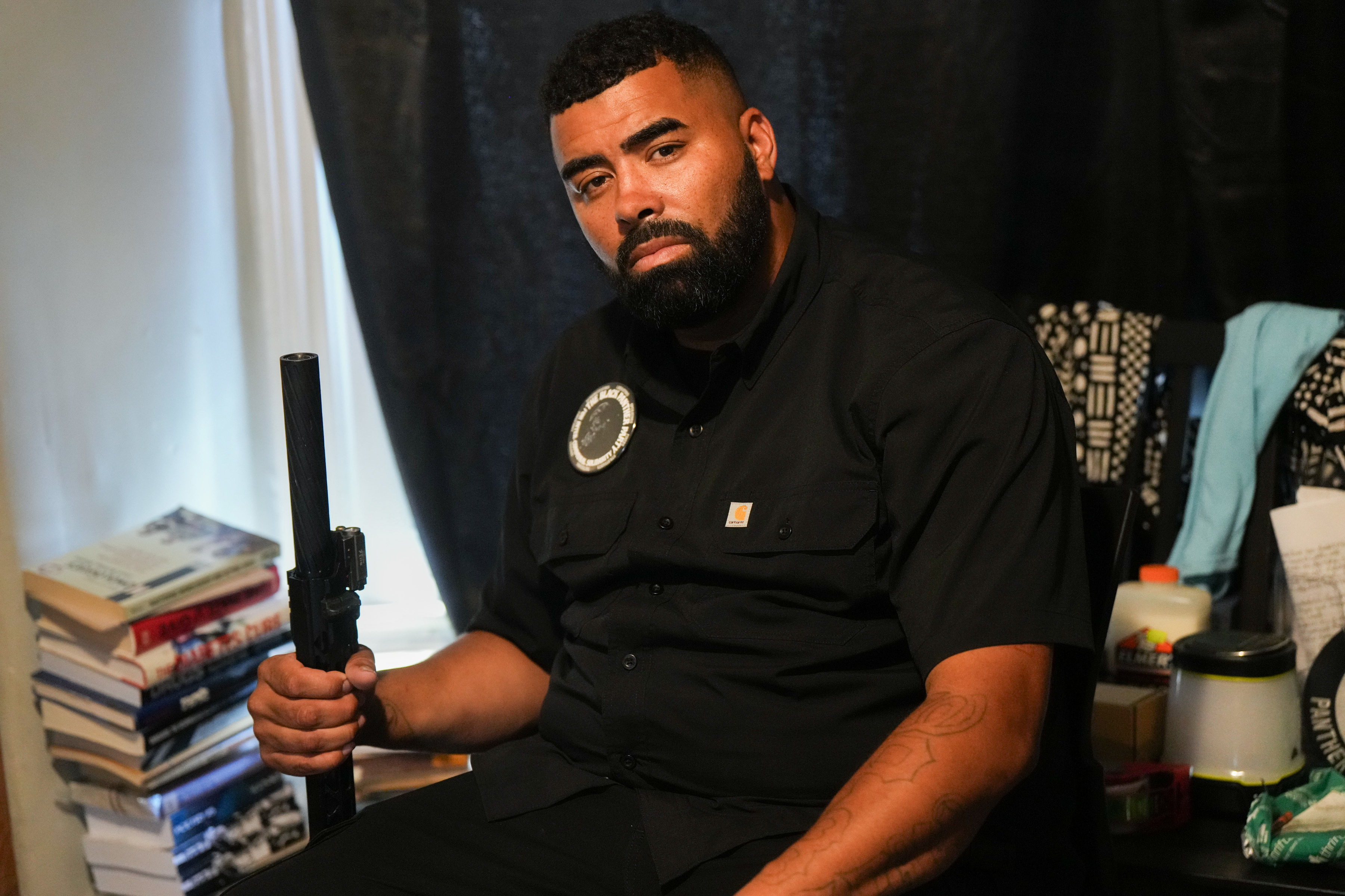The leader of the Panthers, an armed Black citizens group, had his gun ...