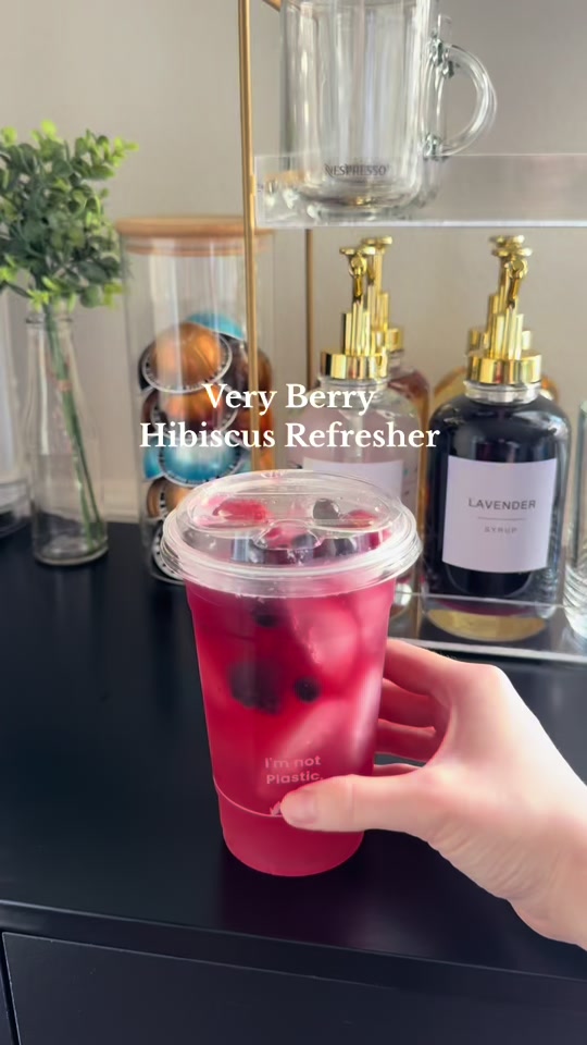 Quick and flavorful very berry hibiscus refresher