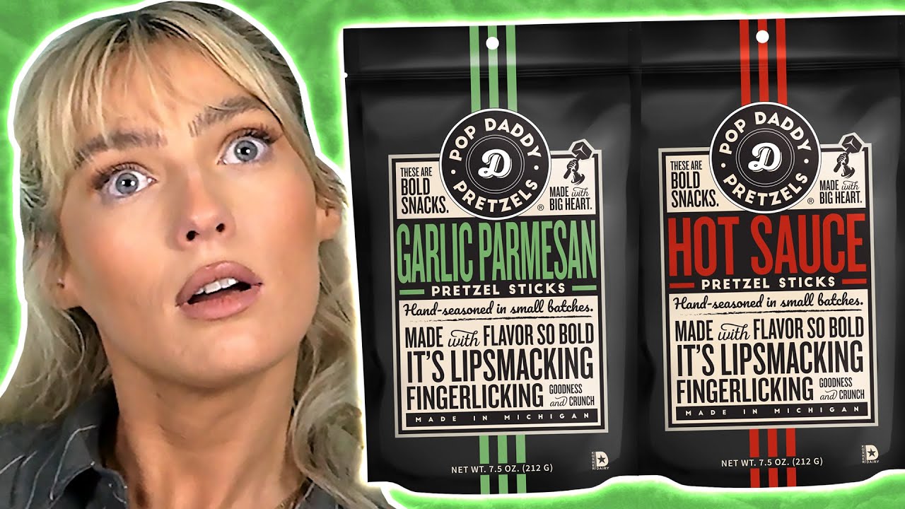 Irish people try Pop Daddy American pretzels