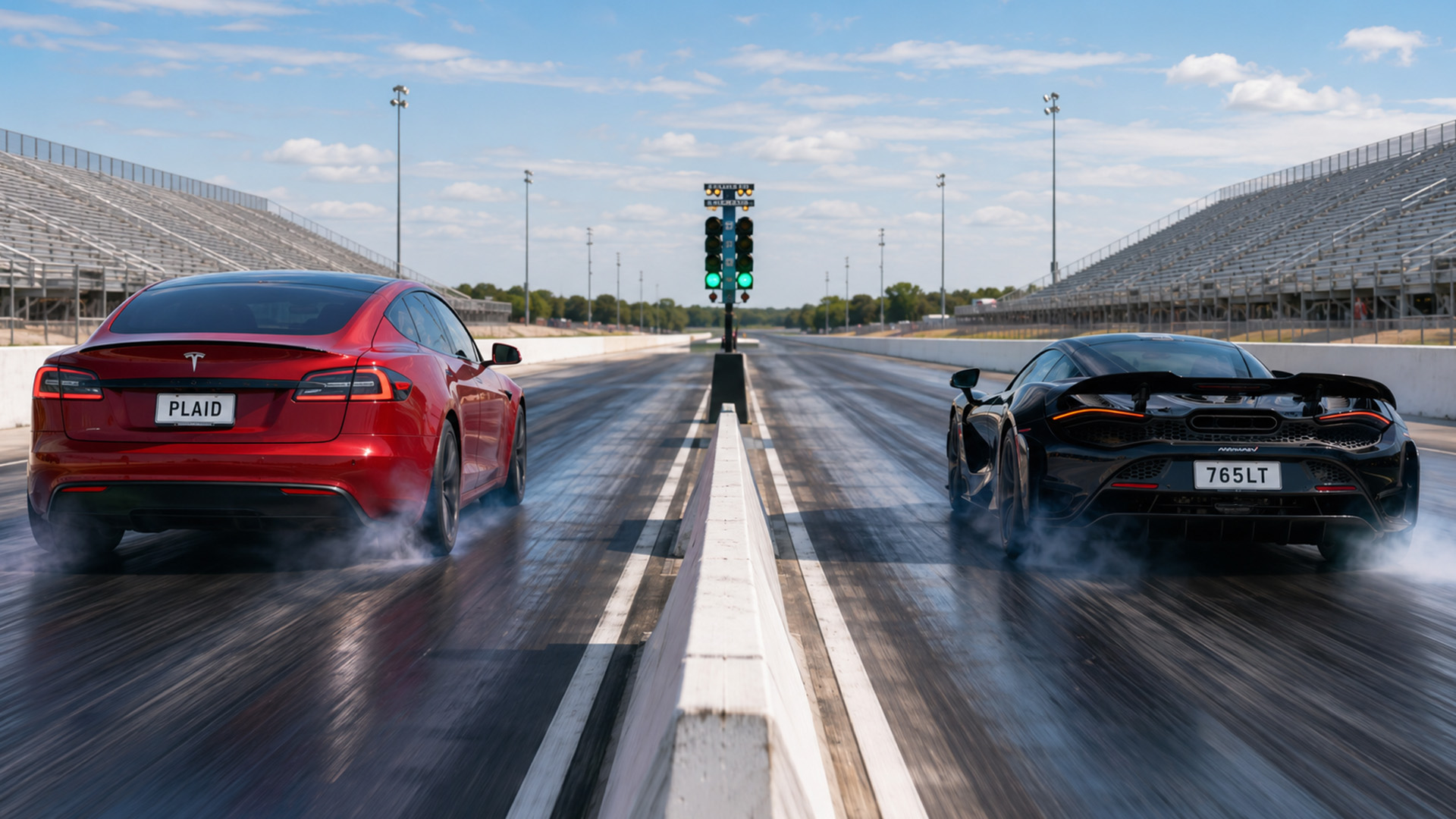Can 1000HP McLaren 765LT Beat Tesla Plaid Drag Race