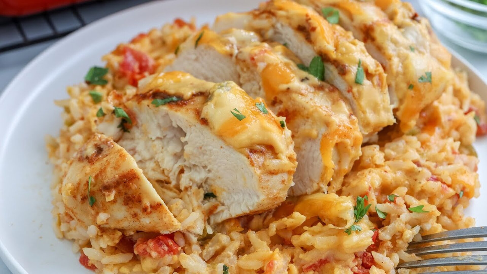 Smothered queso chicken bake recipe