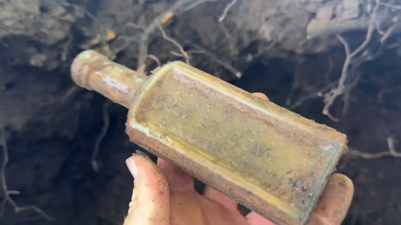 He thought it was a beer bottle - then realized it was his bucket-list ...