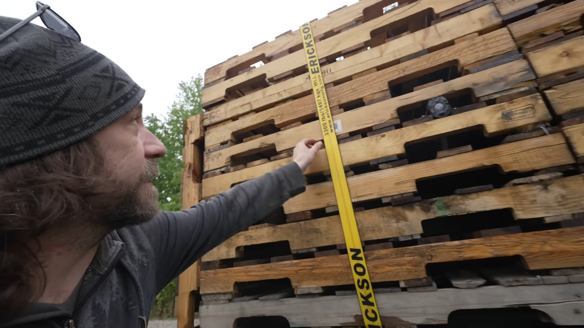 This trailer looked like pallets, then the door opened