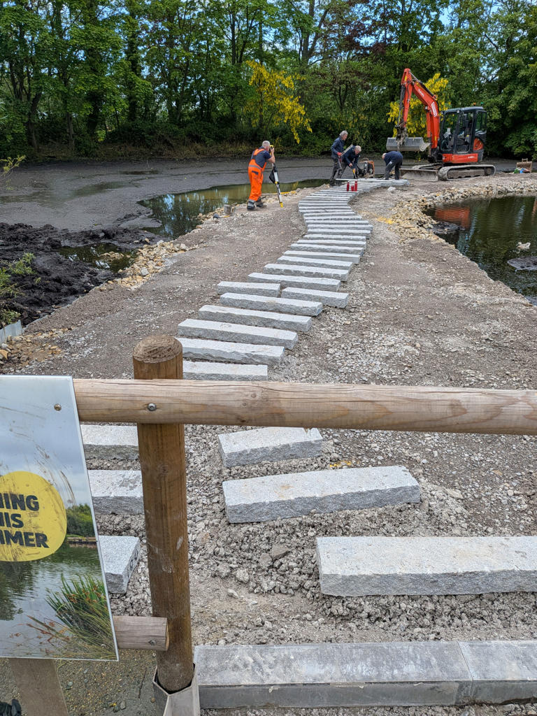 Lancashire family attraction begins work on the longest stepping stones ...