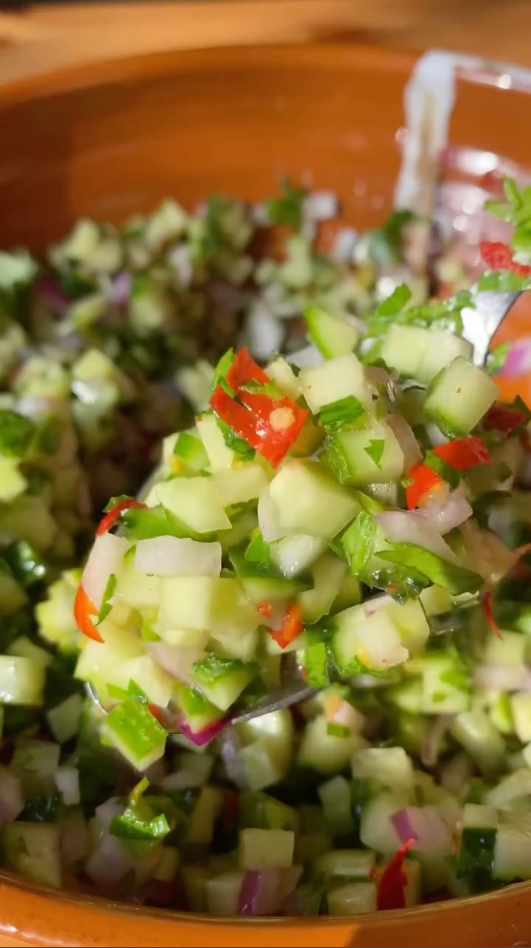 Fresh cucumber salsa with a twist of flavor