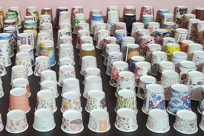 Look: Indian man earns world record for collection of 858 paper cups