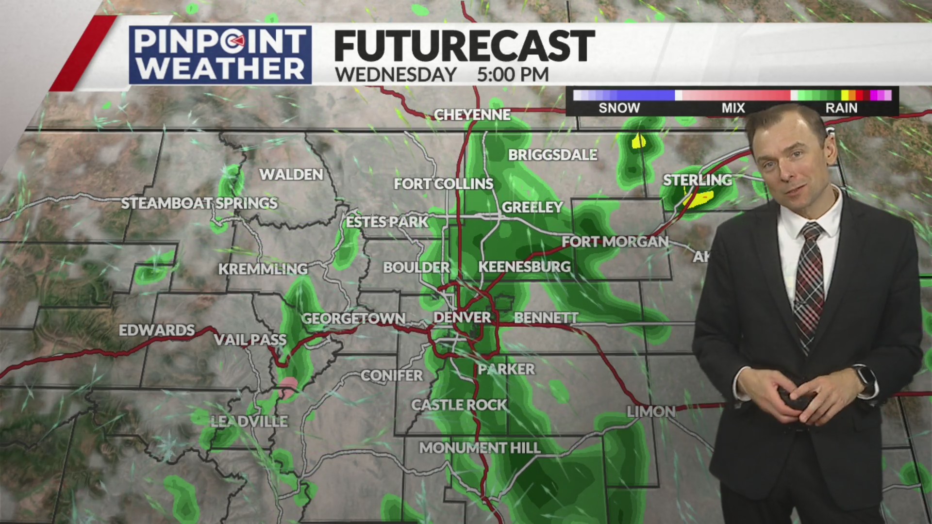 Denver weather: Cloudy skies and rain showers