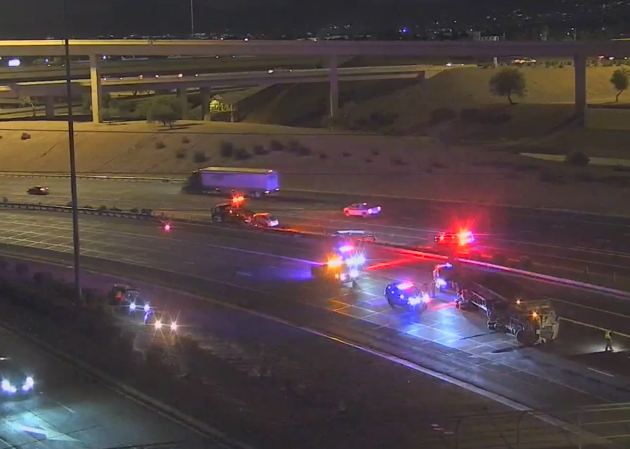 Semi-truck rollover causes closure of EB I-10 near 16th Street
