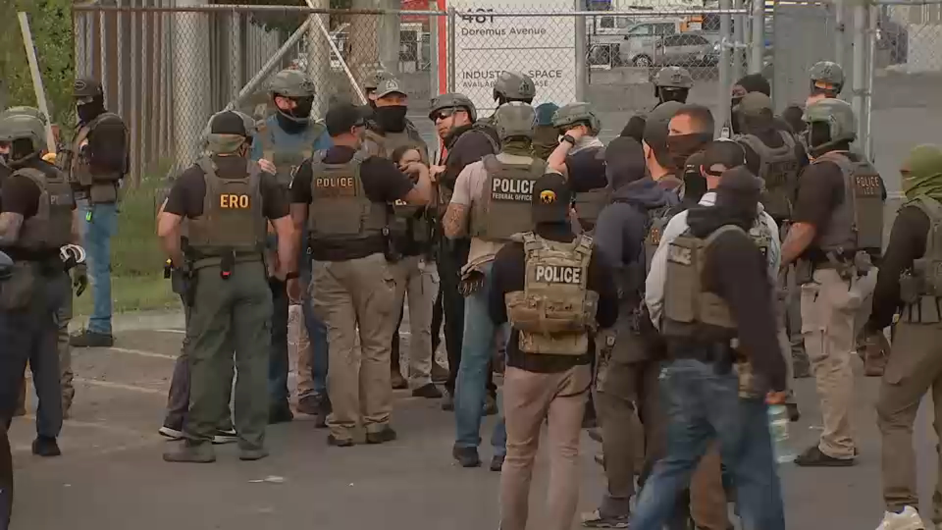 Protesters clash with ICE agents amid hunger strike at Delaney Hall in ...