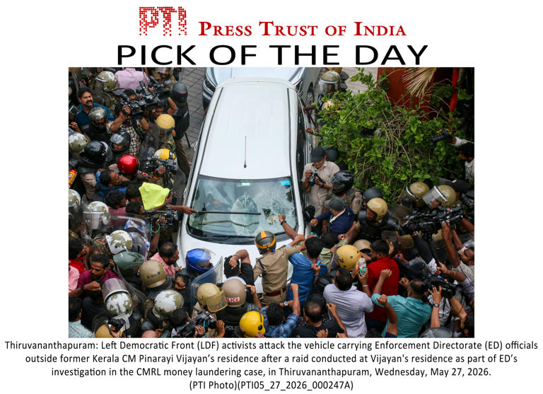 Eight arrested for attack on ED officials after raid at Pinarayi ...