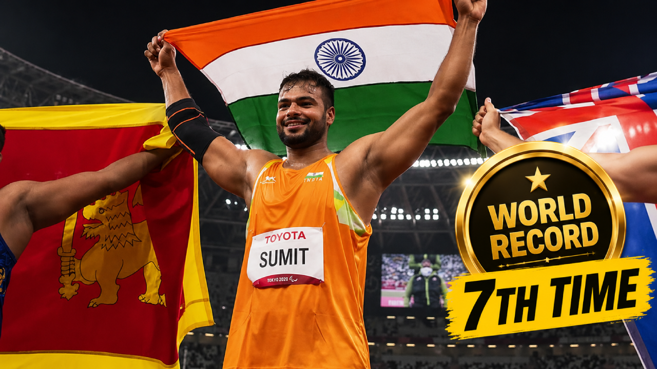 Sumit Antil rewrites history books again, sets new world record for 7th ...