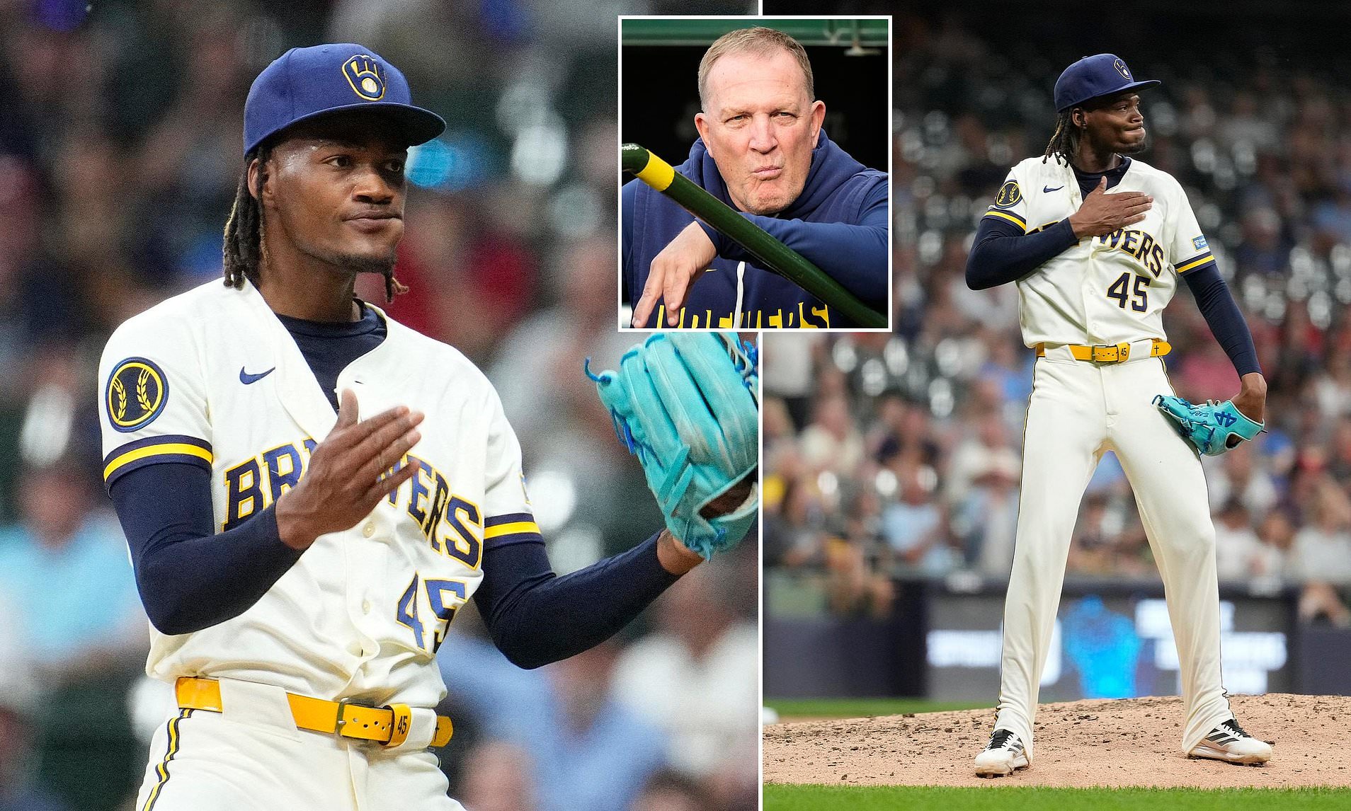 Pitcher issues groveling apology after making controversial gesture ...