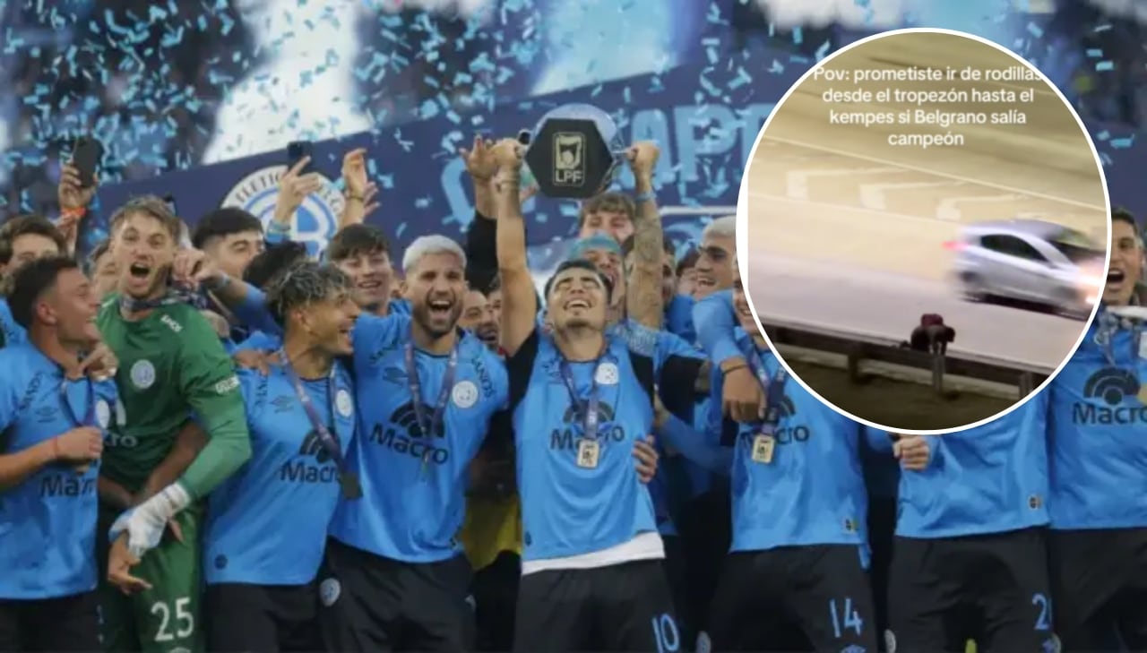 Un hincha de Belgrano llevó las cenizas de su padre de rodillas hasta ...