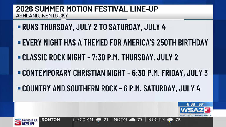 Summer Motion entertainment lineup announced