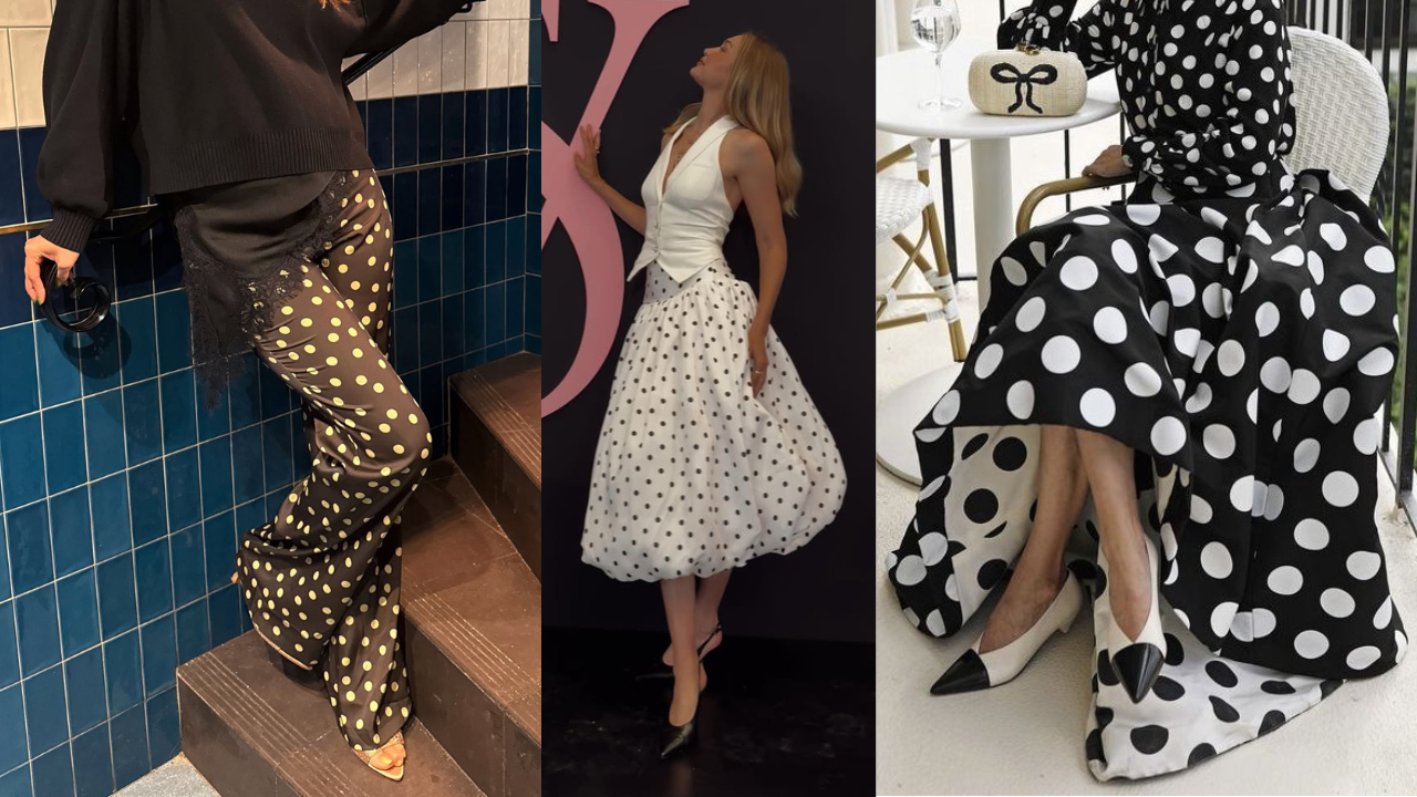 Polka dots are no longer a statement print - how to style the chic staple