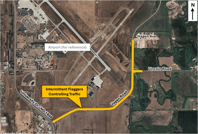 Bismarck airportgoers to see intermittent flaggers as crews conduct ...
