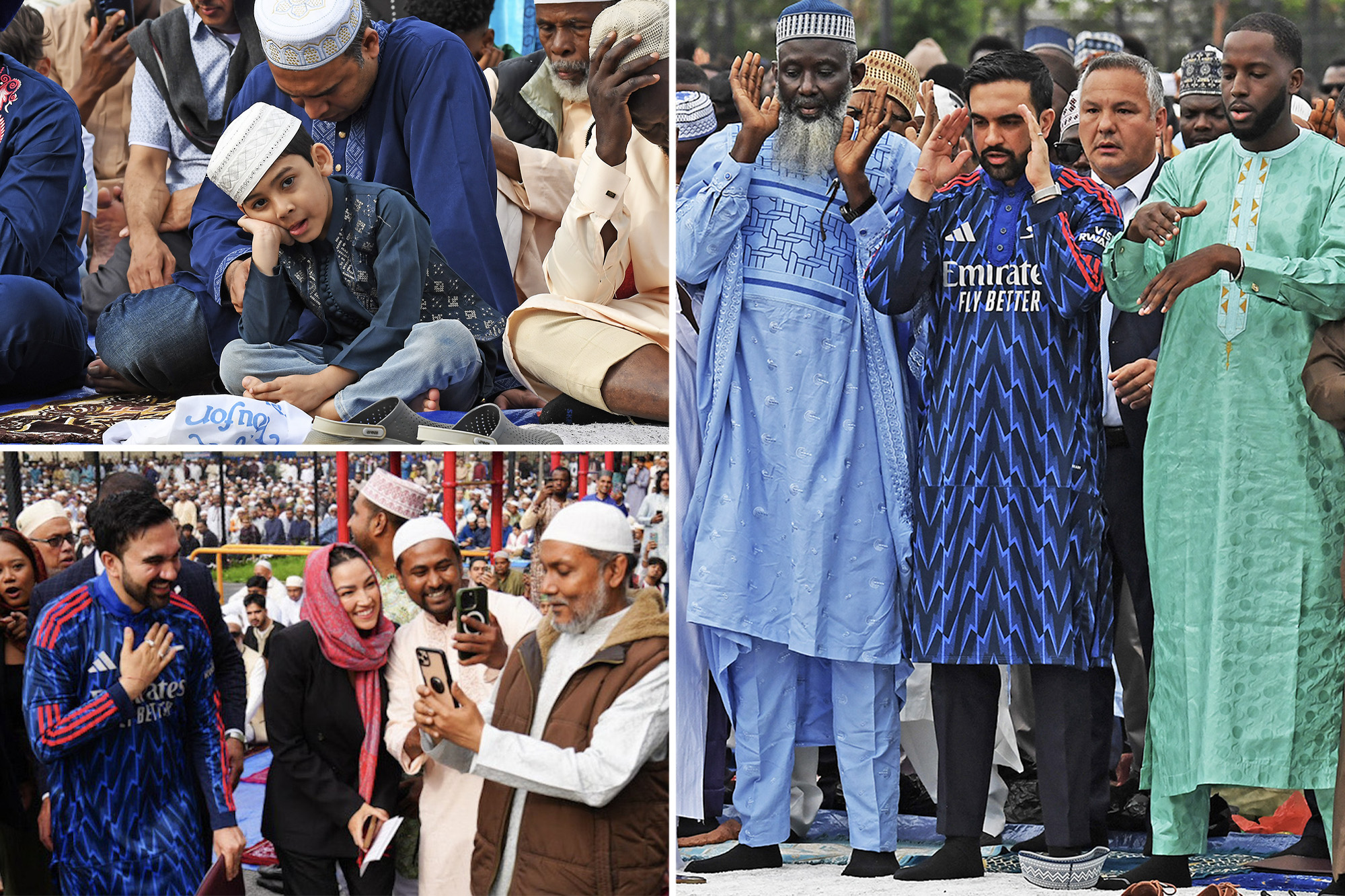 Mamdani wears garish Arsenal FC jersey at Muslim holiday event