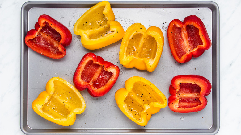 Beef and cheddar stuffed peppers recipe