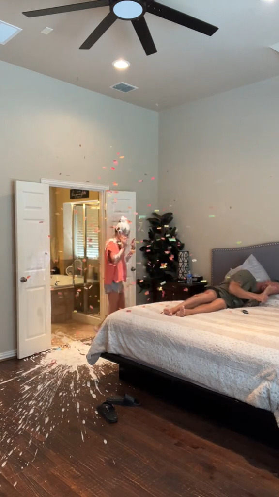 A playful balloon moment
