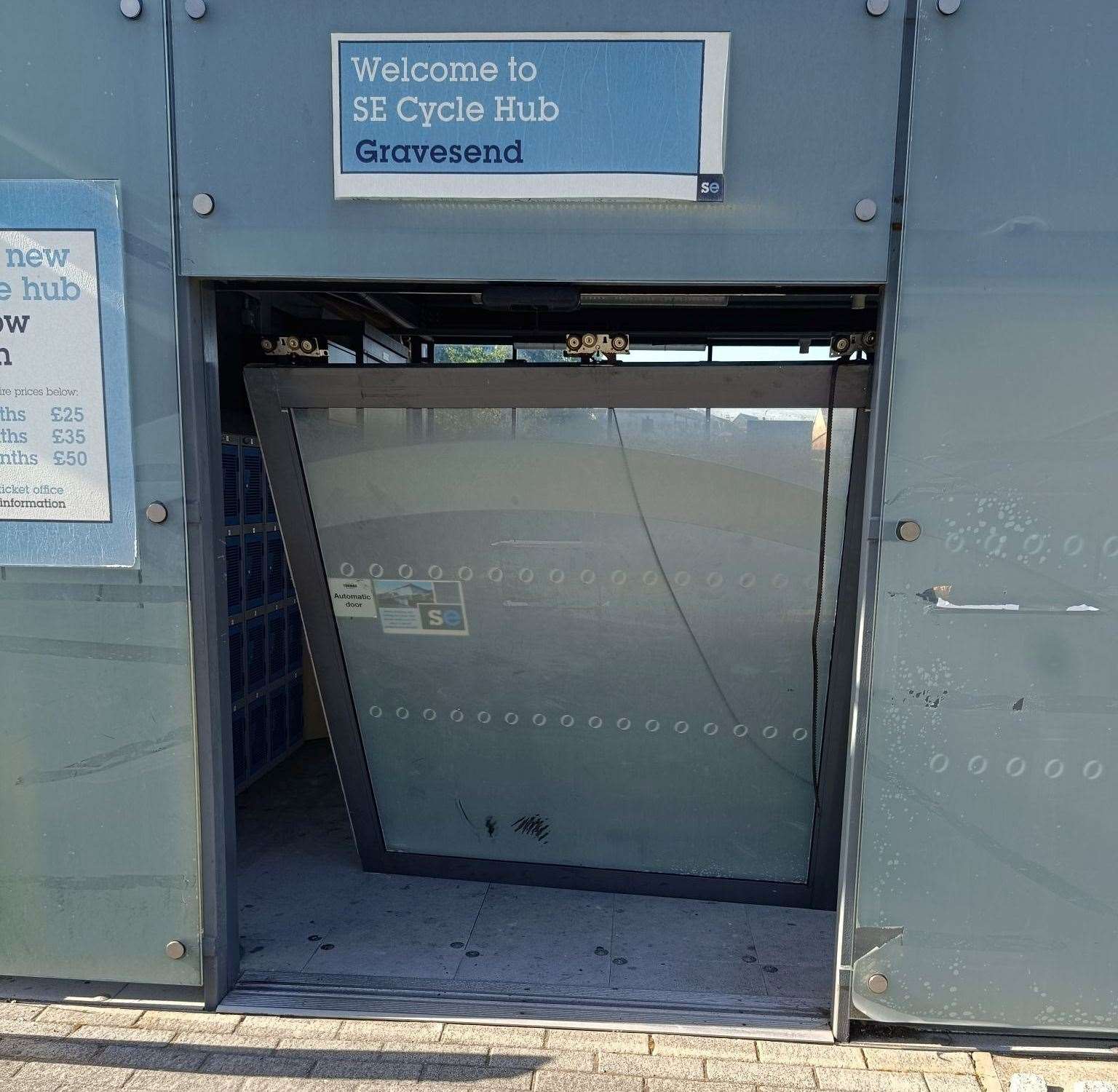 Repairs underway after cycle hub at Gravesend railway station vandalised