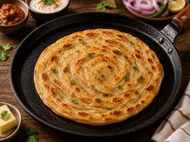 Lachha paratha: Does making restaurant-style crispy Lachha paratha at ...