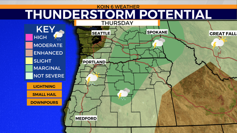 Warm to the west, stormy out east Wednesday in the PNW