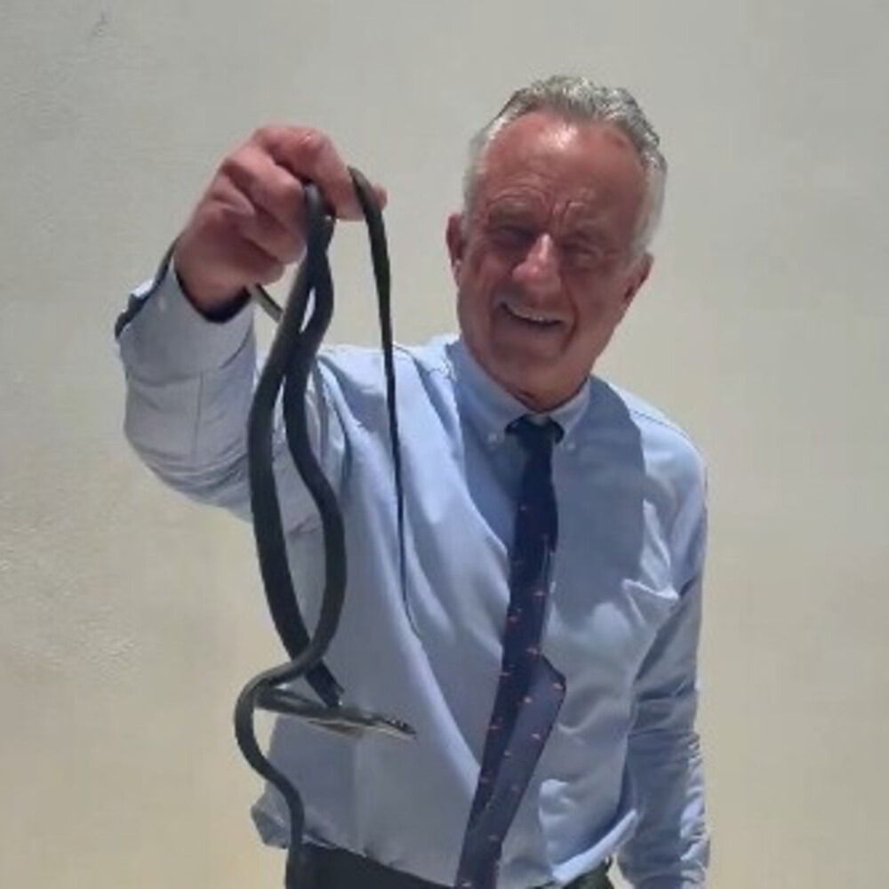 Robert Kennedy Jr cattura due serpenti... ma non gli va benissimo [VIDEO]