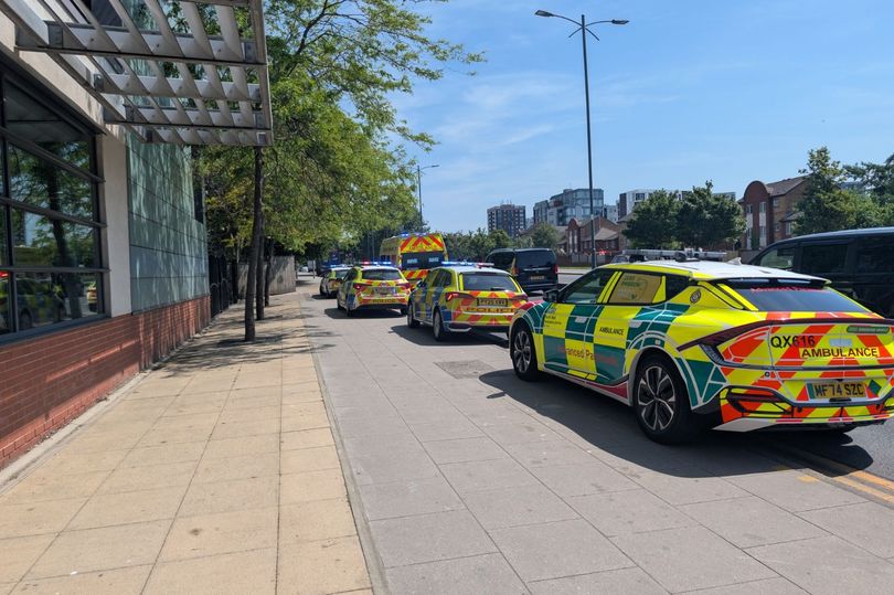 Police and ambulances descend on city centre after stabbing