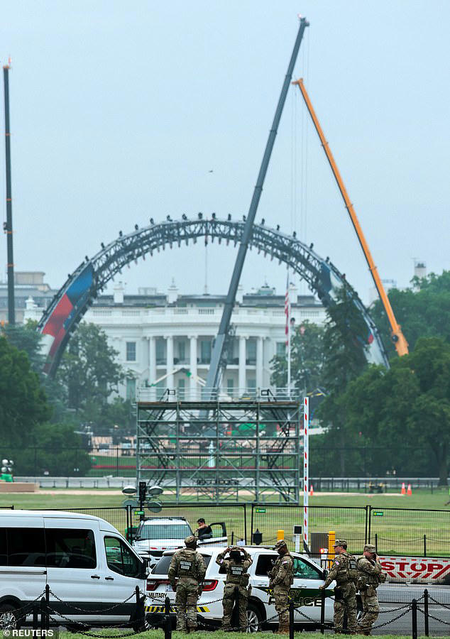 UFC White House arena begins to take shape on South Lawn ahead of ...