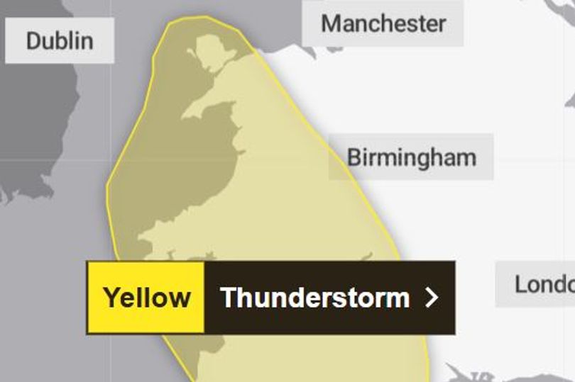 Met Office issues thunderstorm warning for most of Wales