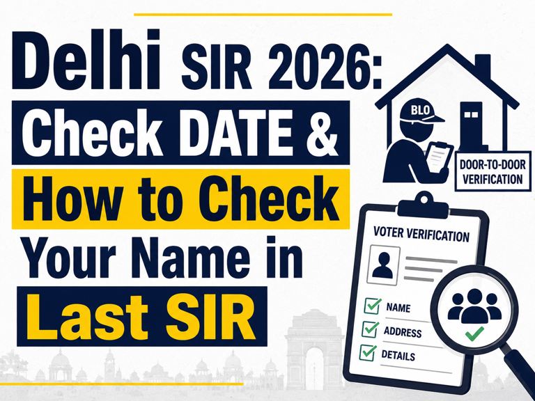 Delhi SIR 2026: Election Commission Launches Door-to-Door Voter ...