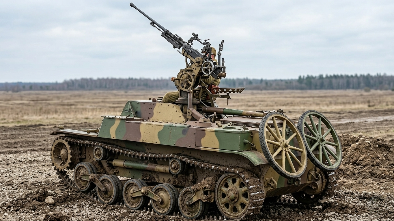 This experimental tank was designed to hunt aircraft instead of tanks