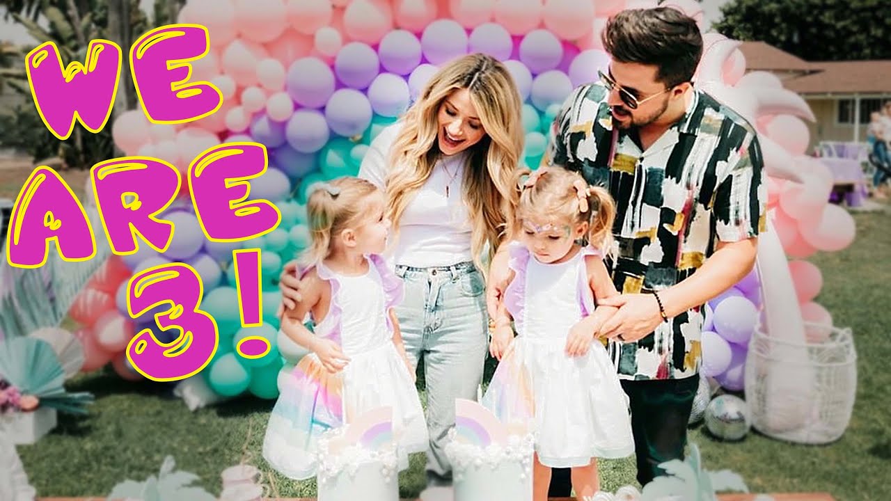 Family celebrates their twins' official third birthday party