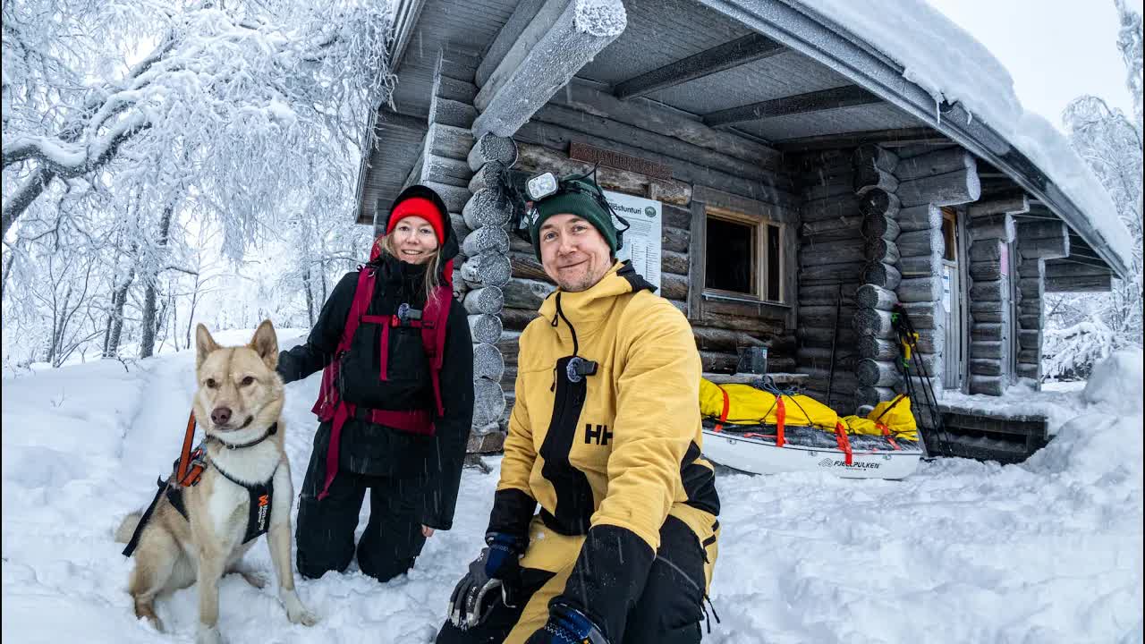 Camping in a Finnish wilderness cabin