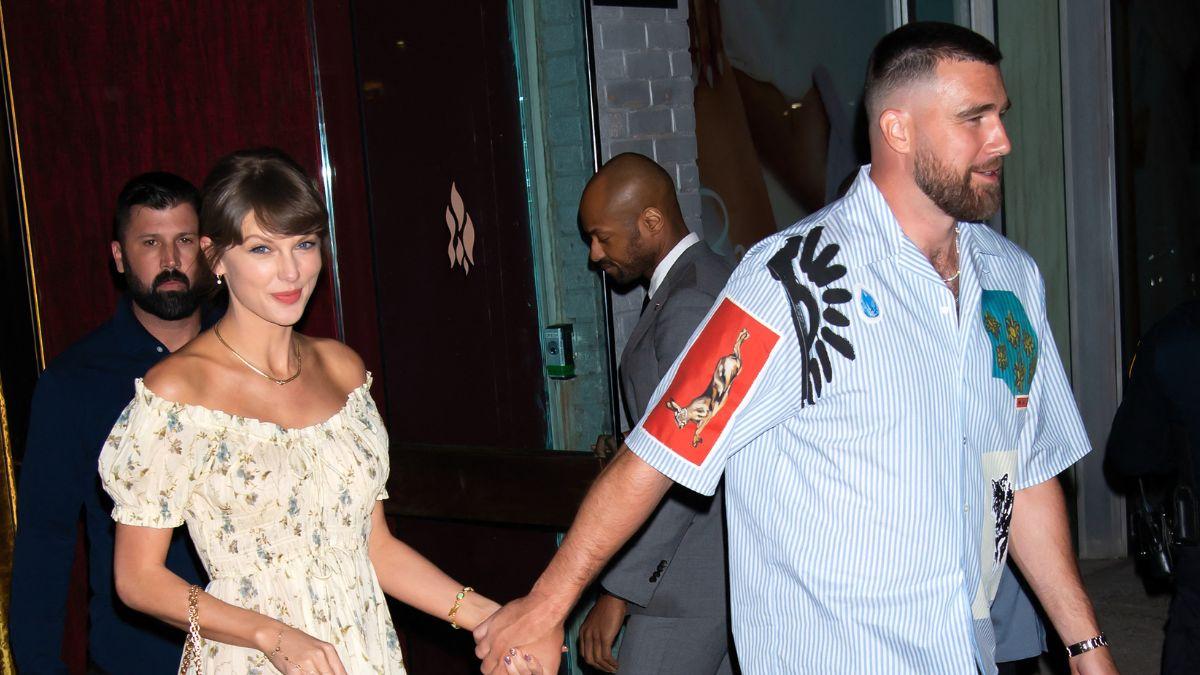 Taylor Swift and Travis Kelce’s courtside beer chug exposes ...