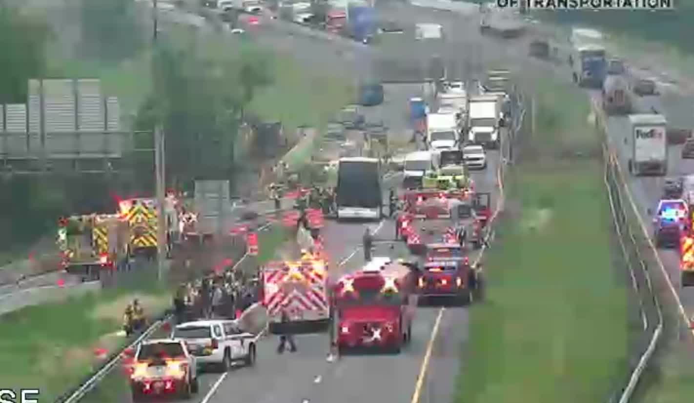Watch: Traffic on I-70 delayed following fire in Washington County