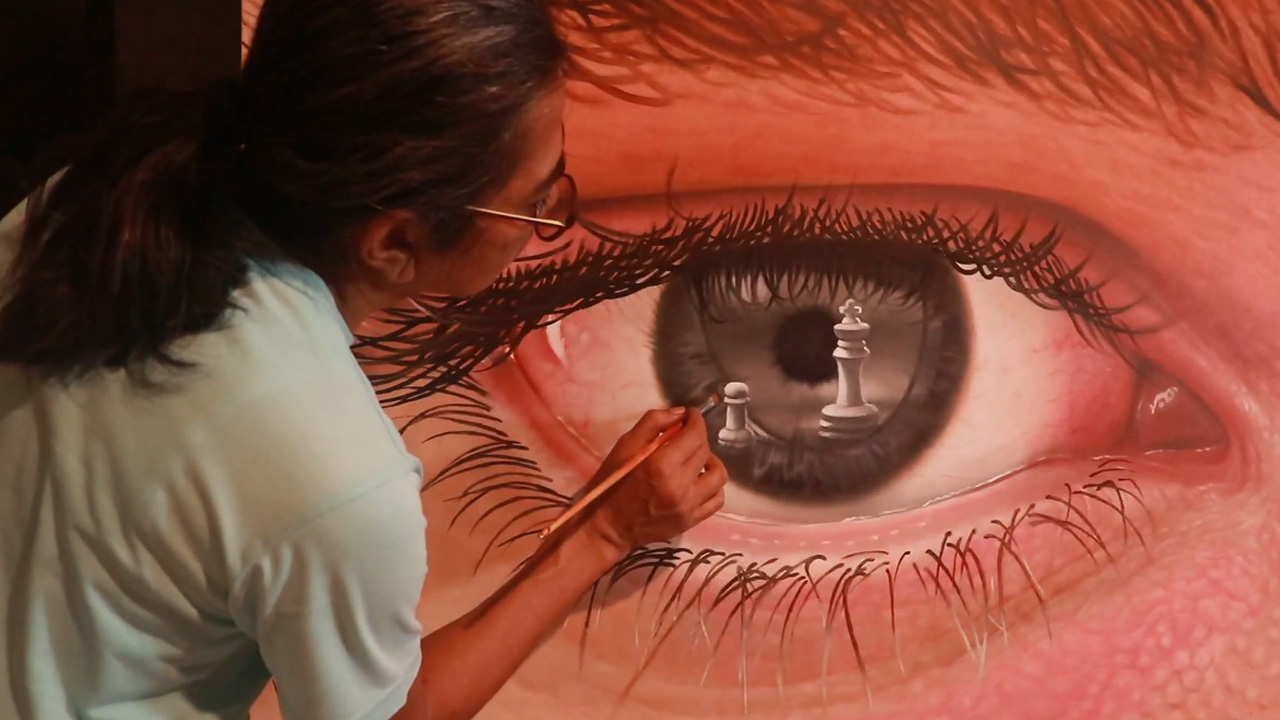 Realistic visionary portrait oil painting tutorial for art lovers
