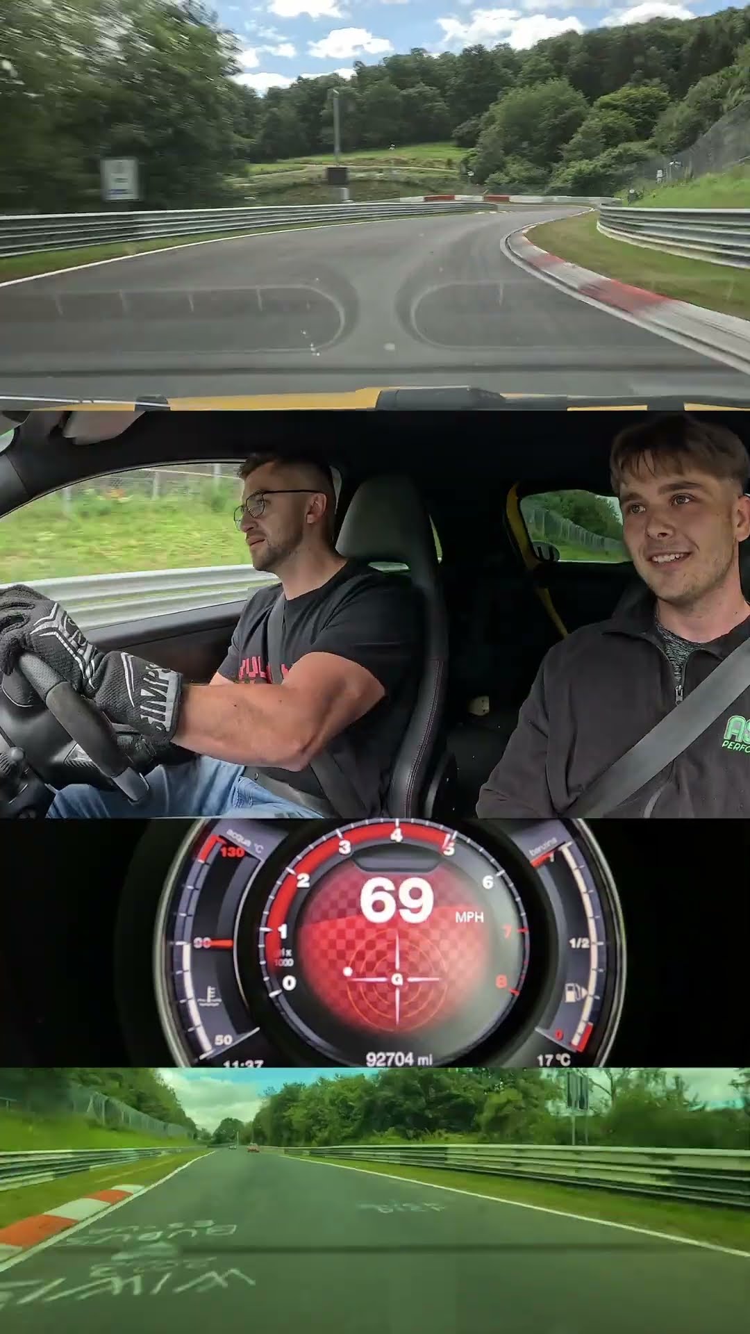 595 Abarth close call at the Nürburgring