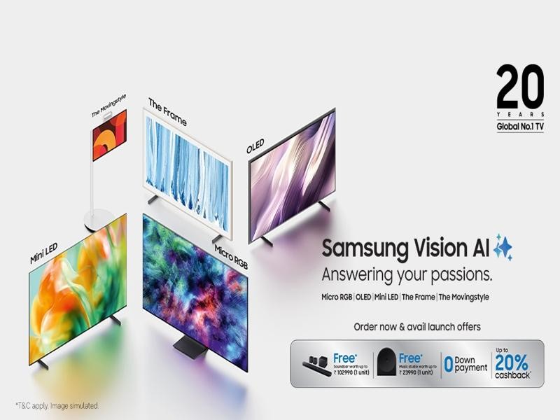 Samsung unveils massive 2026 Vision AI TV lineup in India with 72 new ...
