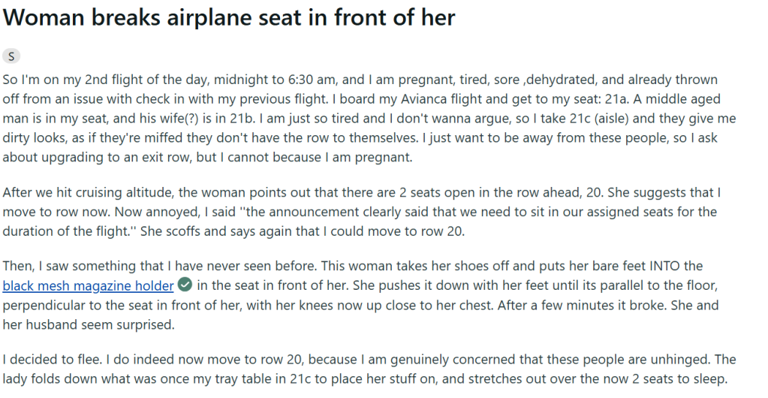 Woman boards flight—not ready for what neighbor breaks: ‘Absolute animals’