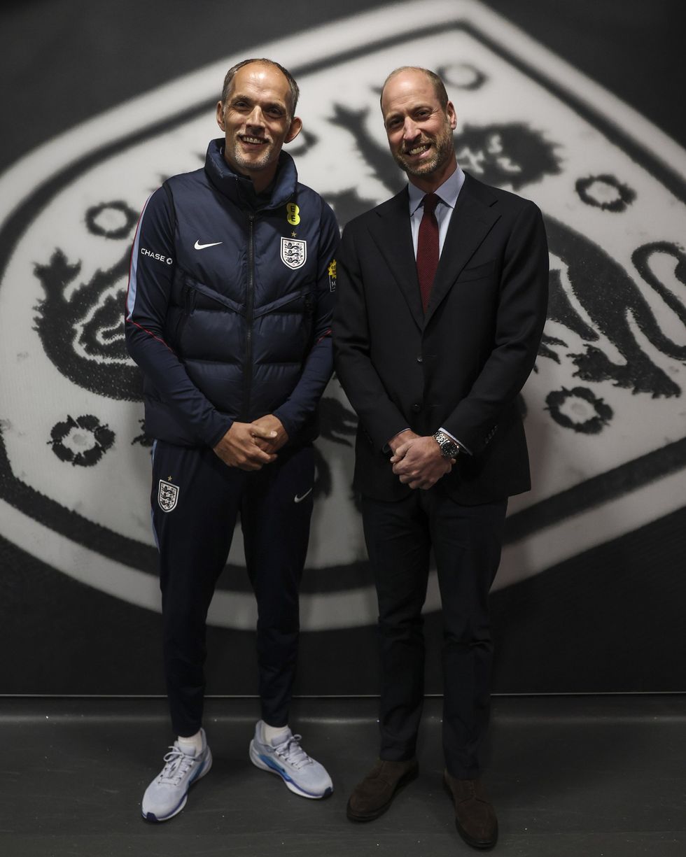 Prince William beams alongside Thomas Tuchel and says England are ...