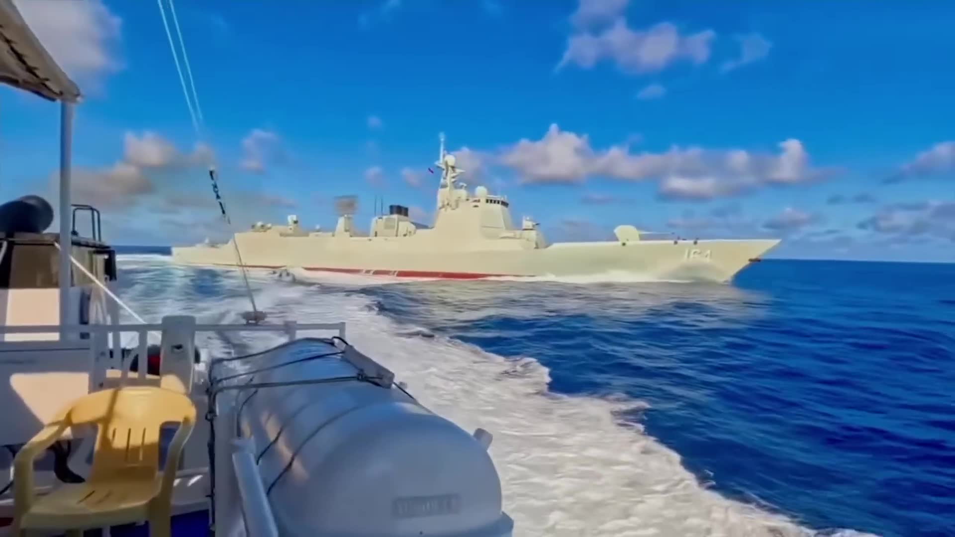 Chinese warship strikes American Coast Guard cutter