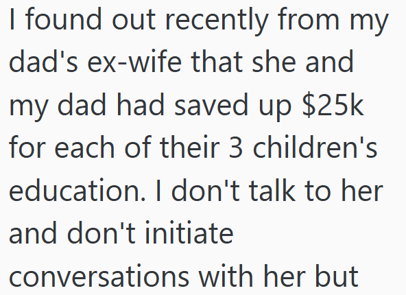 Dad refused to save for his eldest daughter's college education, while ...