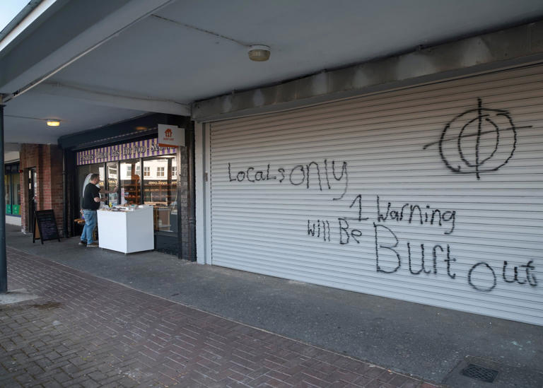 PSNI treats 'locals only' graffiti in Newtownabbey as racially ...