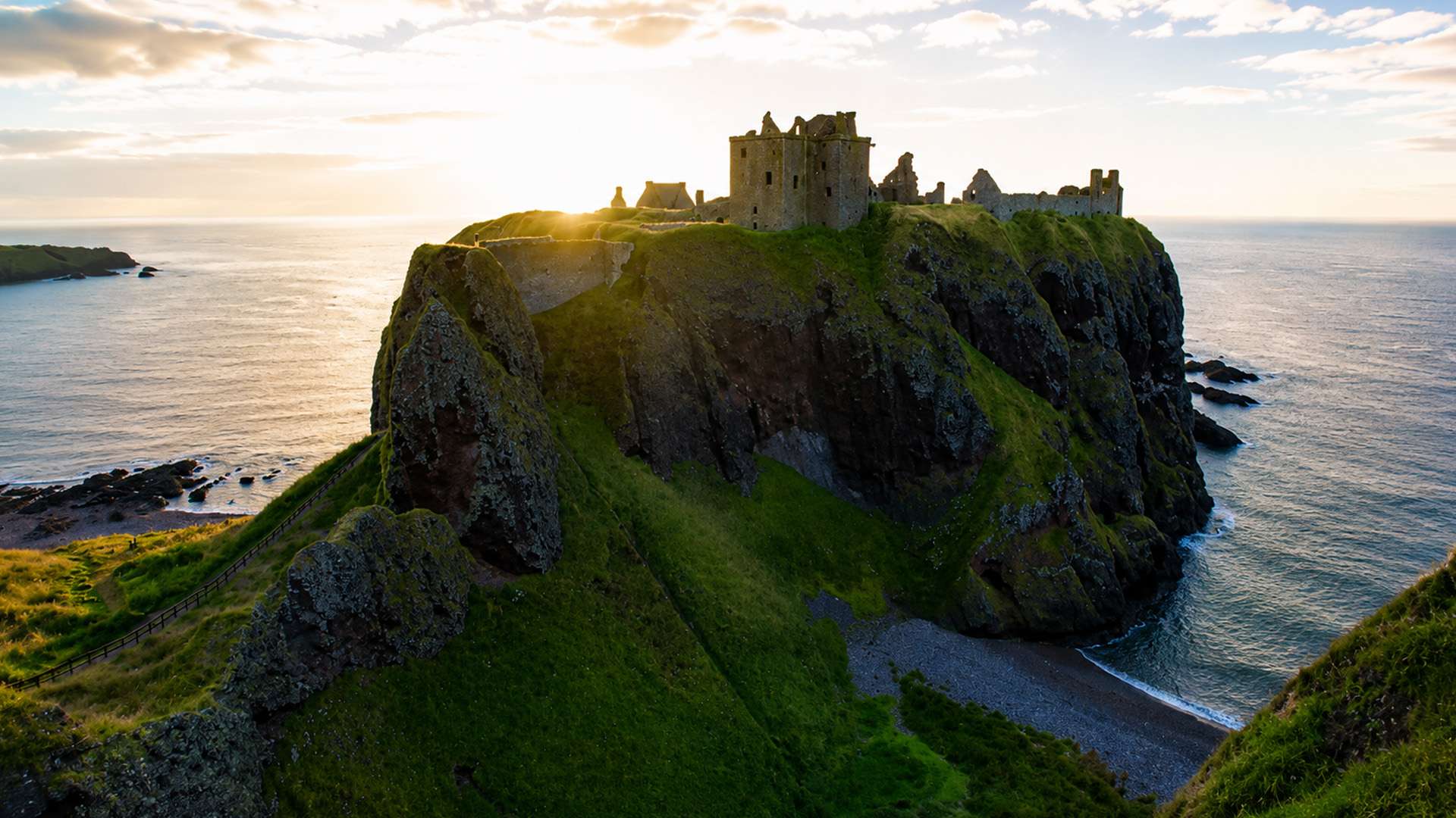 A cliffside fortress isolated from the modern world