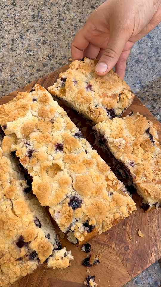 Homemade blueberry crumb cake that feels like a treat