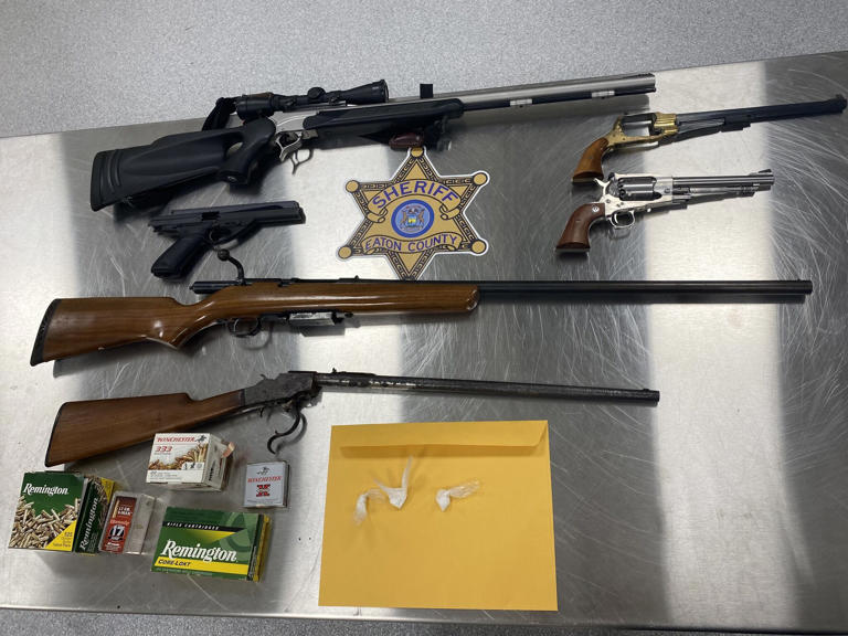 Eaton County deputies seize firearms, drugs after traffic stop