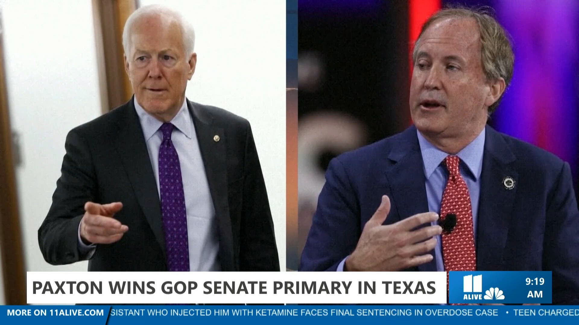 Paxton defeats Cornyn in major Texas Senate upset