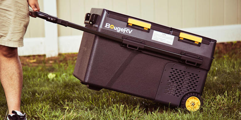 This battery-powered portable fridge is as portable as it gets