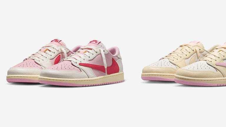 Travis Scott x Air Jordan 1 Low Pink Pack drops May 29